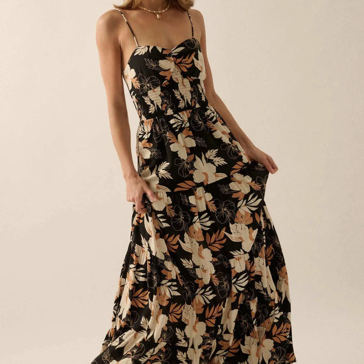 Miami Mama Floral Tiered Ruffle Maxi Sundress