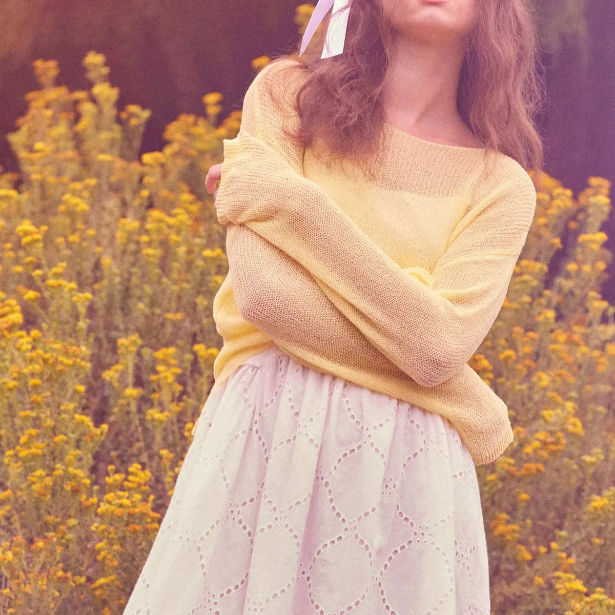 Sheer We Go Lightweight Knit Loose-Fit Sweater